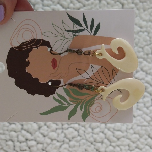 Artisan | Jewelry | Handcrafted Carved Sheep Bone Earrings From Nz In ...